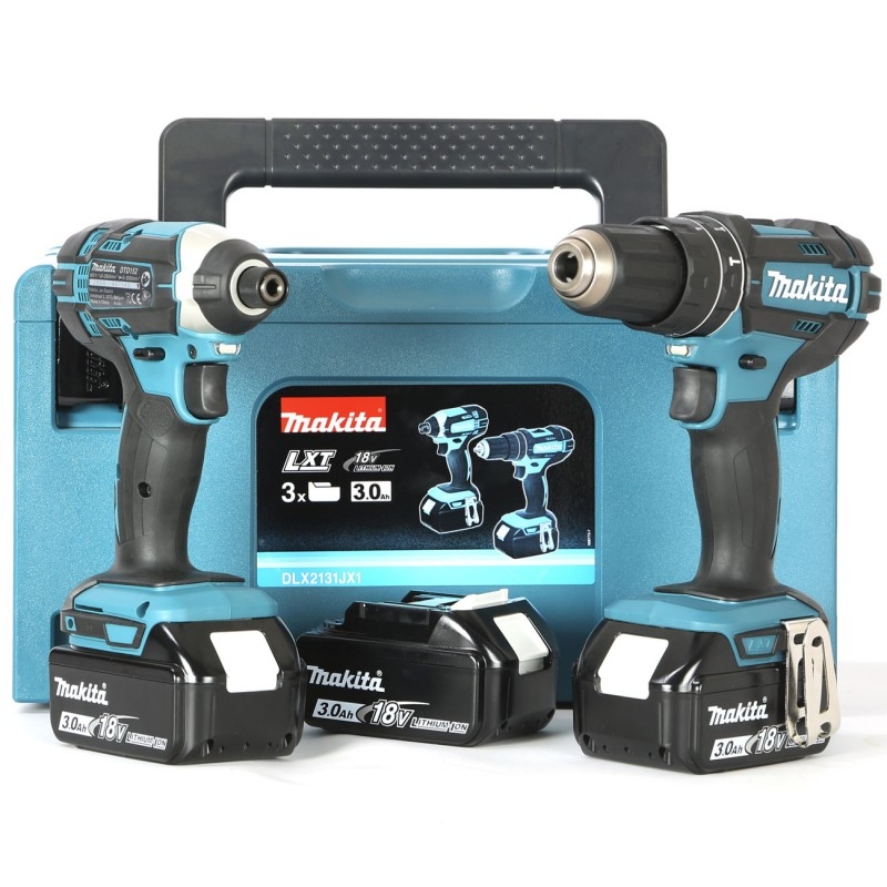 MAKITA DLX2131JX1 Combo Kit SET 18V LXT (DHP482 + DTD152 + BL1830 x3 ...
